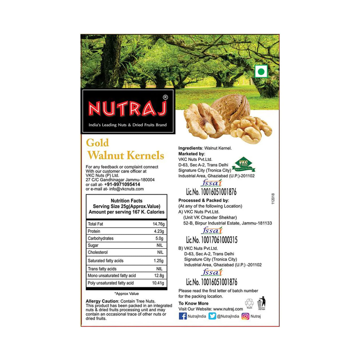 Buy Nutraj Gold Walnut Kernels 250g Vacuum Pack Buy Nutraj Gold Walnut Kernels 250g Vacuum Pack